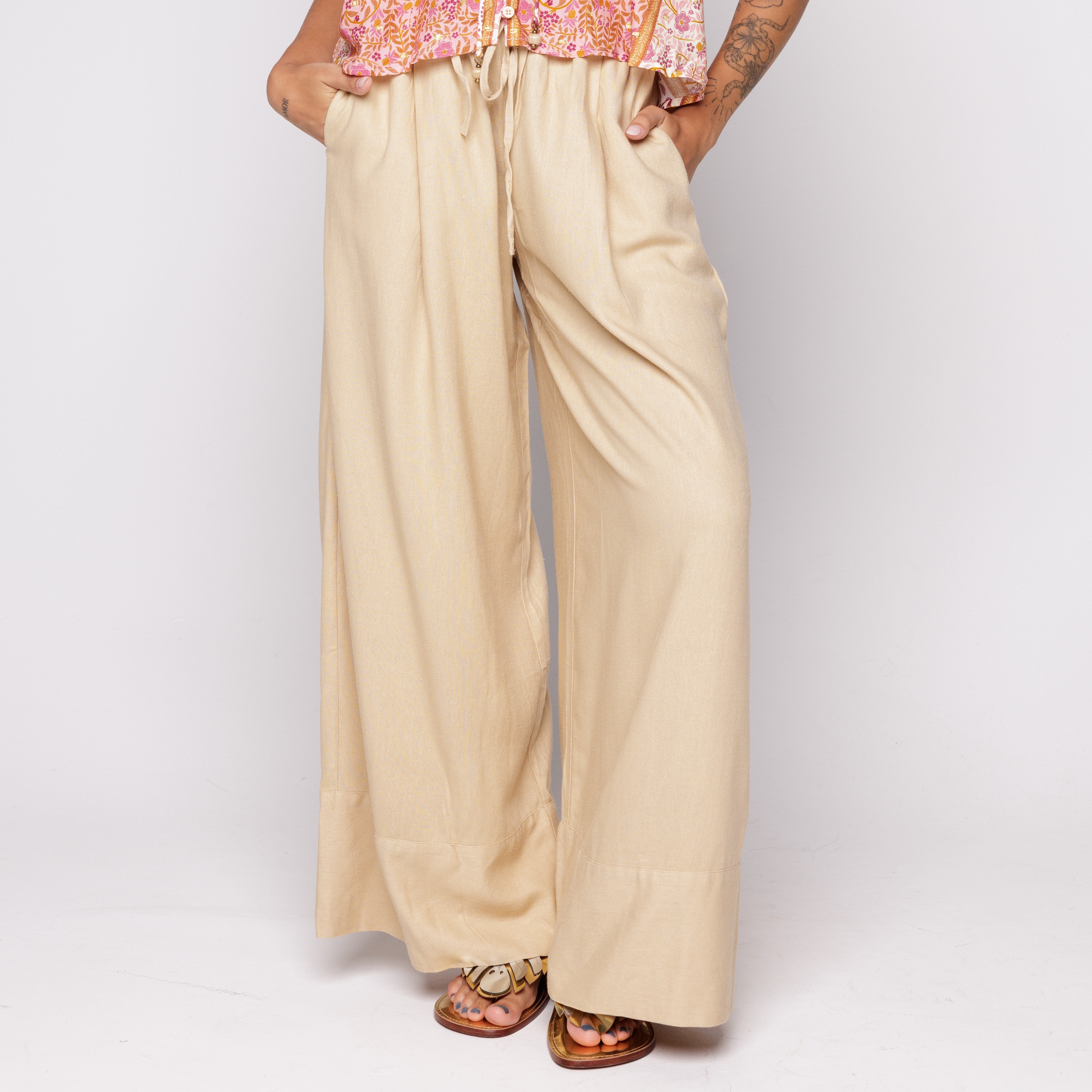 Calça Cós Elastico Linho - Informal Inn