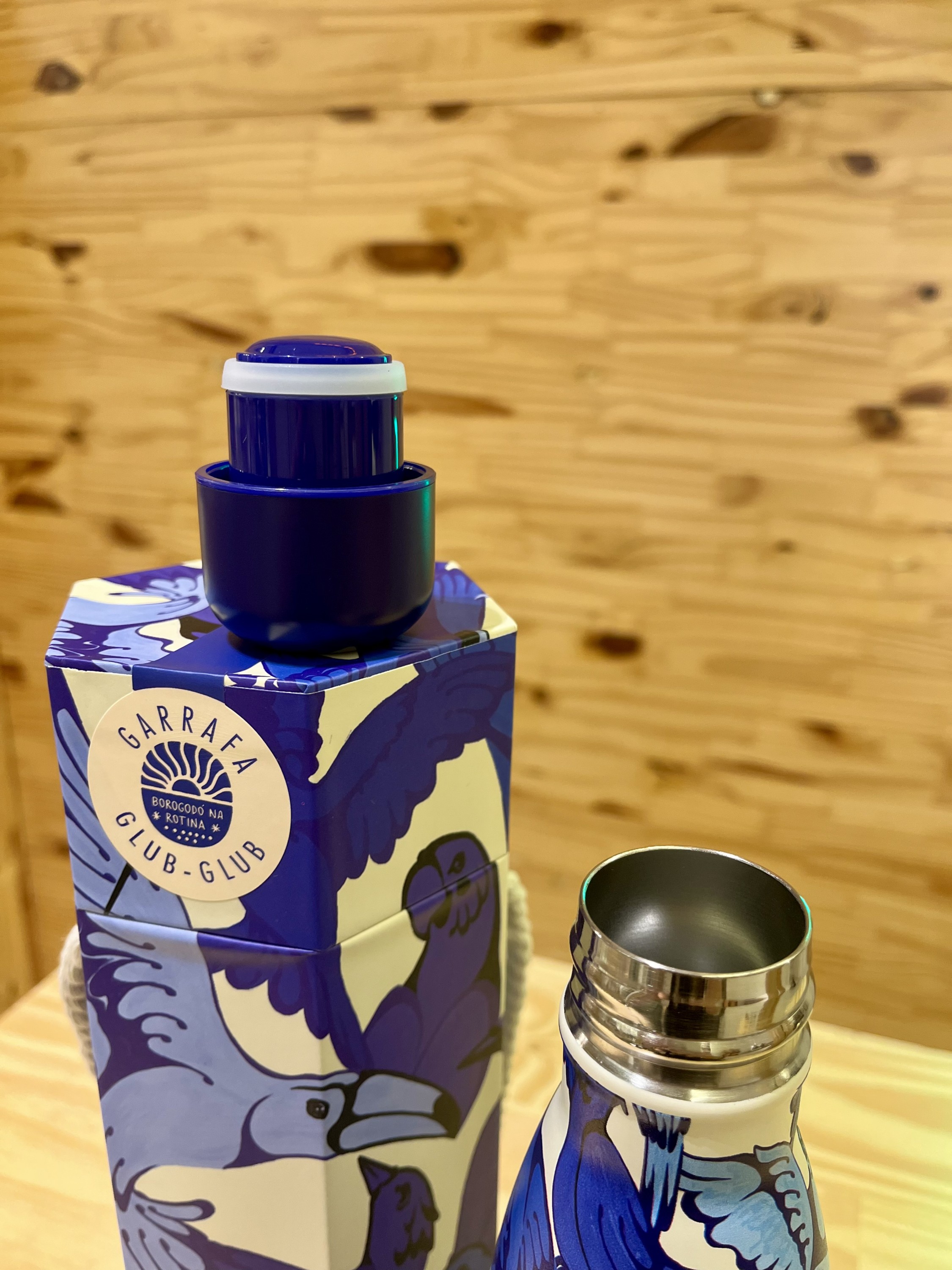 Garrafa Farm Glub Glub 500ml Passarejo Azul - Informal Inn